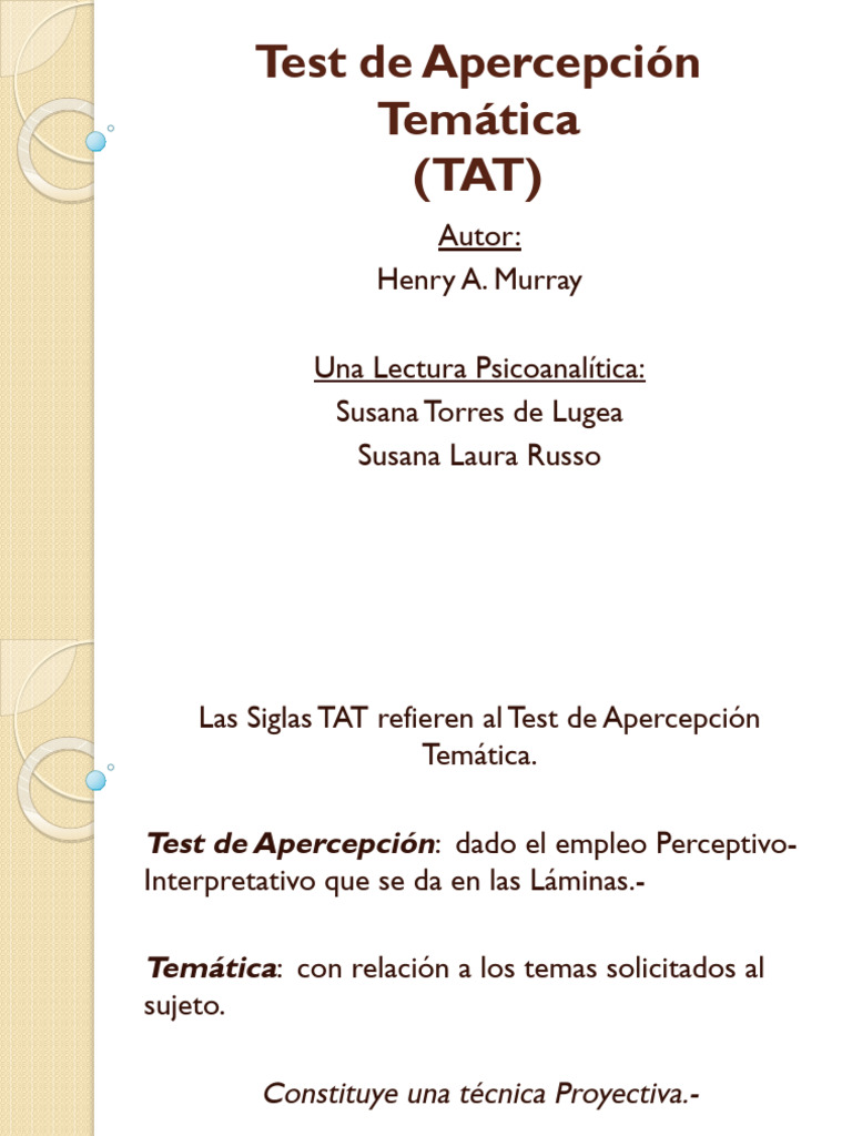Test de Apercepción TAT (POWER) | PDF | Complejo de Edipo | Psicoanálisis