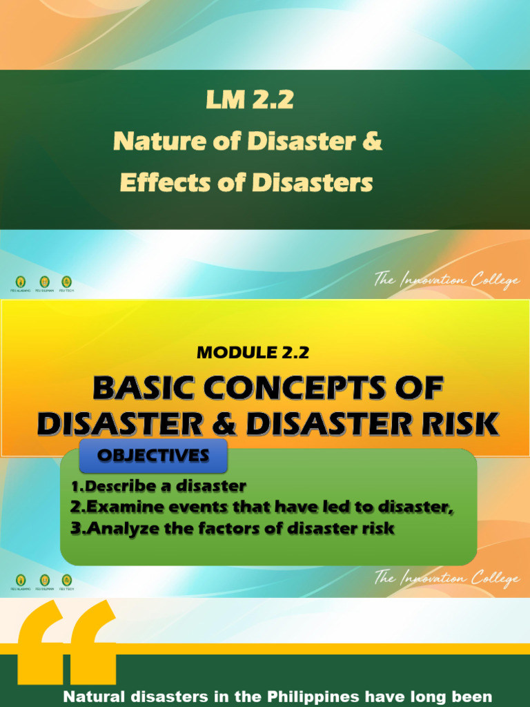 MODULE 2.2 - Nature of Disaster | PDF | Natural Disasters | Hazards