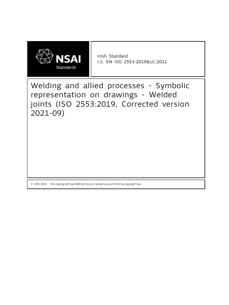 Welding and Allied Processes - Symbolic Representation On Drawings ...
