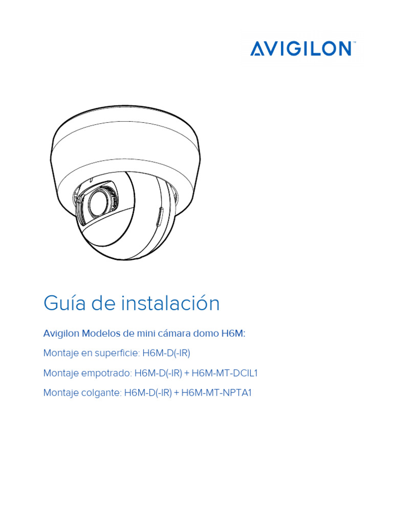 Avigilon h6m d Minidome Installation Guide Es | PDF | Dirección IP ...