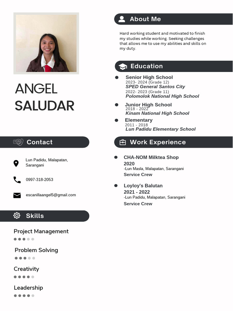 Angel Saludar's Resume Overview | PDF