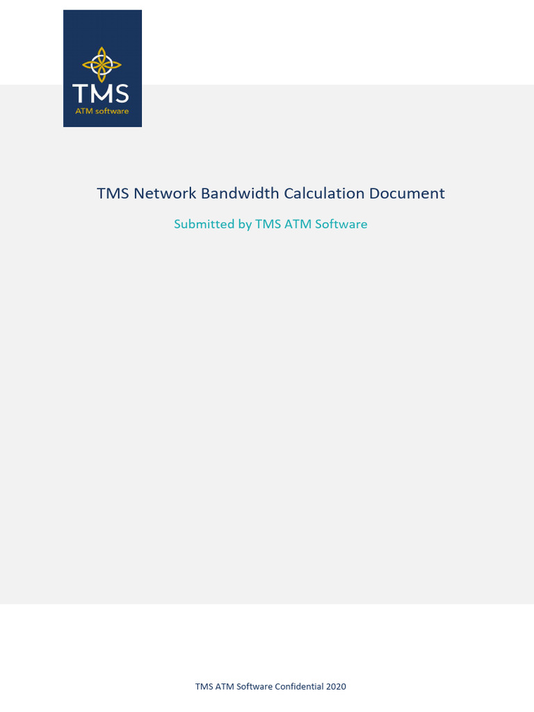 TMS Network Bandwidth Calculation | PDF | Automated Teller Machine ...