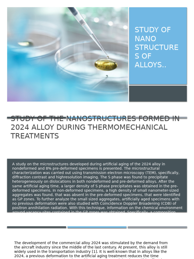 Nanostructures in 2024 Alloy Aging Study | PDF | Transmission Electron ...