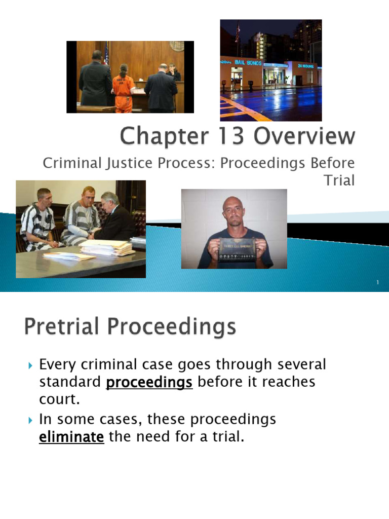 Street Law Unit 2 Chapter 13 Criminal Justice Process Pretrial ...