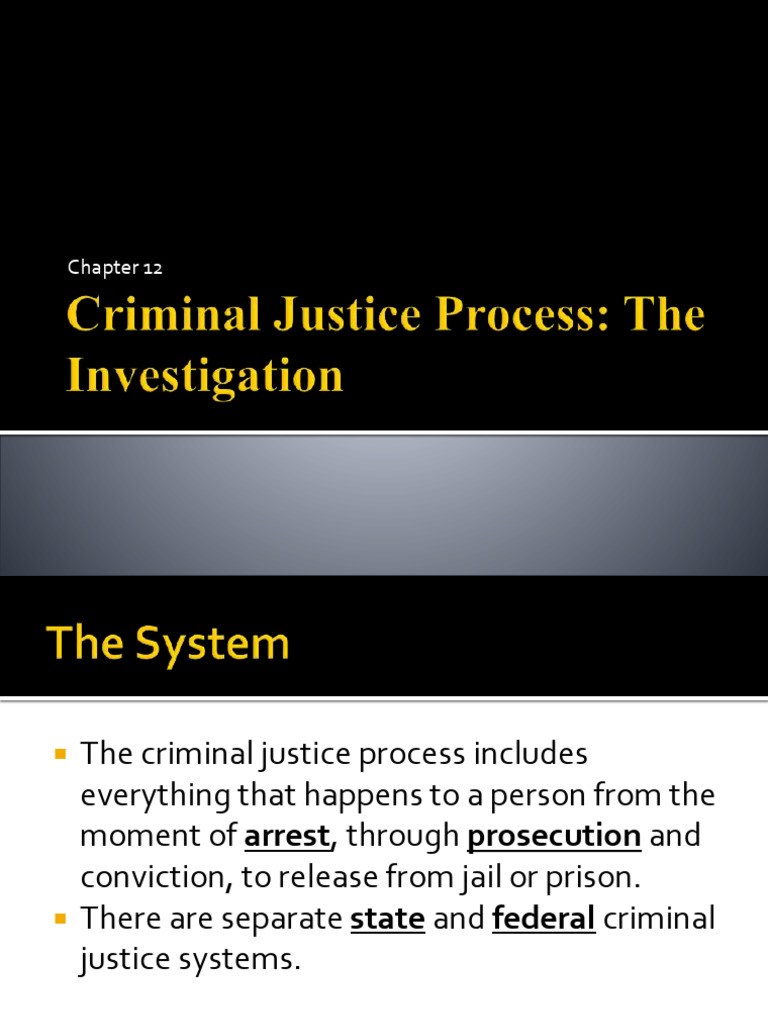 Street Law Unit 2 Chapter 12 The Criminal Justice Process The ...