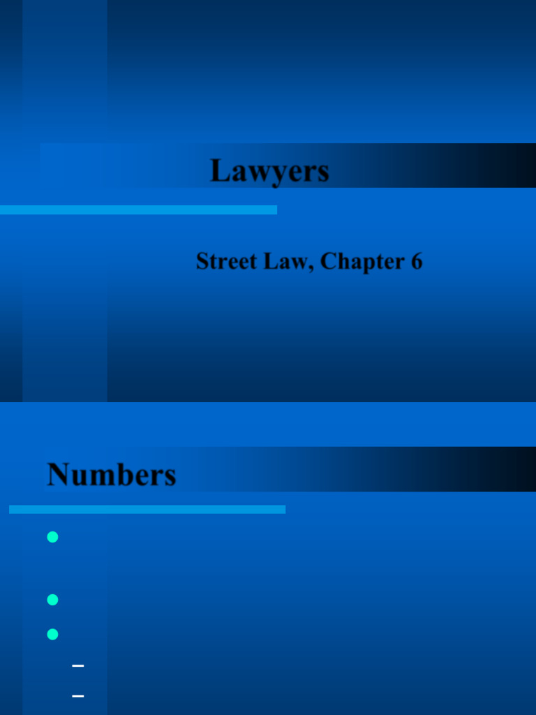 Street LAw Unit 1 Chapter 6 Lawyers | PDF | Lawyer | Justice
