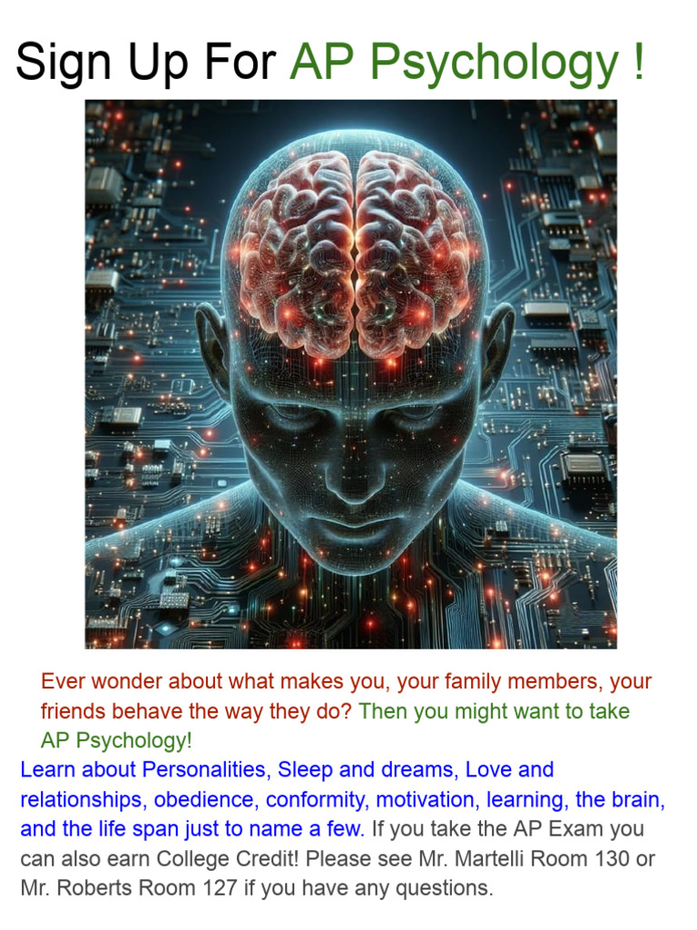 Sign Up For AP Psychology Flyer | PDF