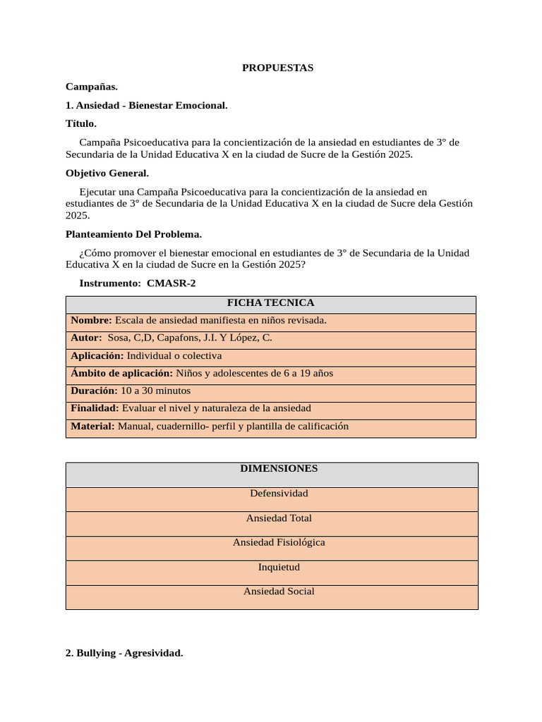 Propuestas - de - Campaña - y - Proyecto Correccion Final-1 | PDF | Autorregulación emocional ...
