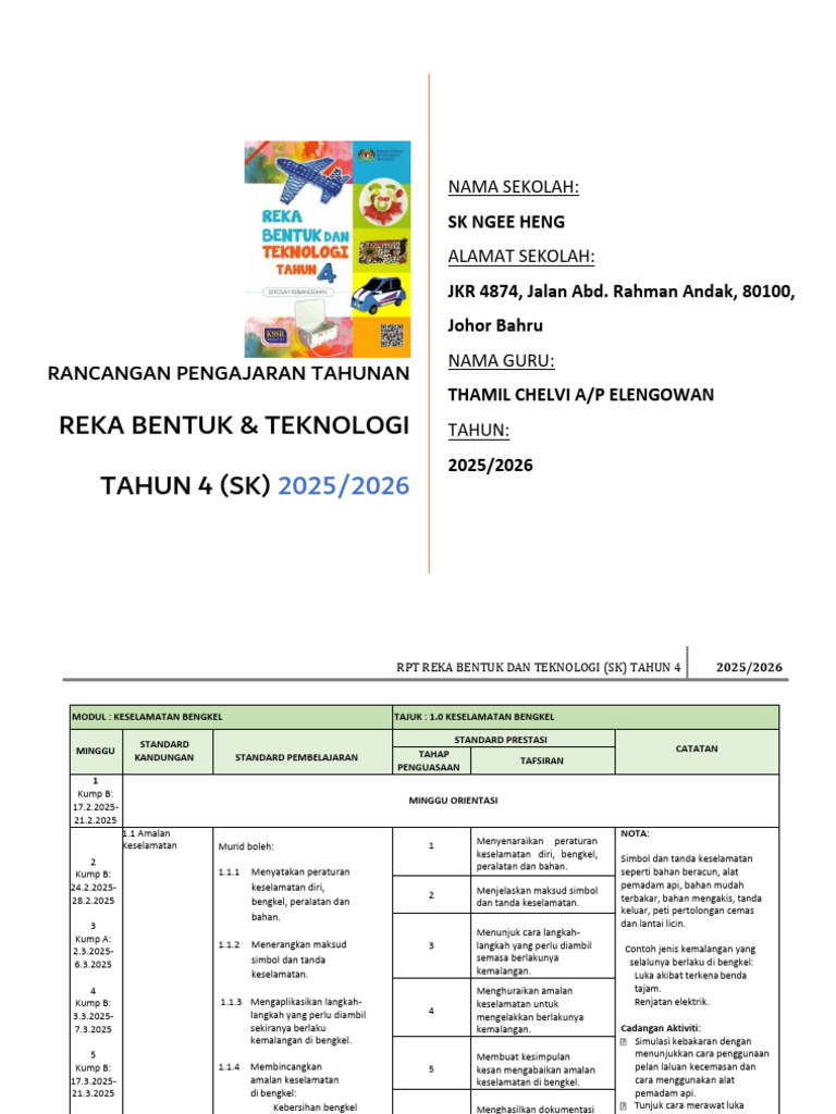 RPT RBT Tahun 4 | PDF