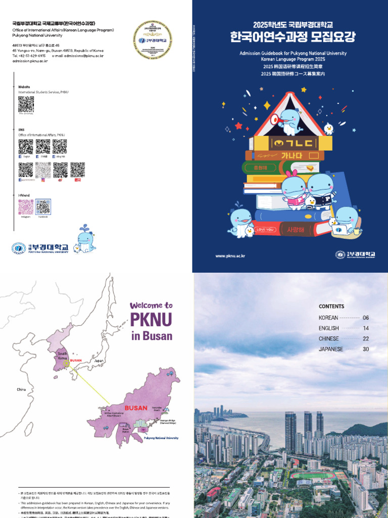 Admission Guidebook For The PKNU Korean Language Program 2025 | PDF