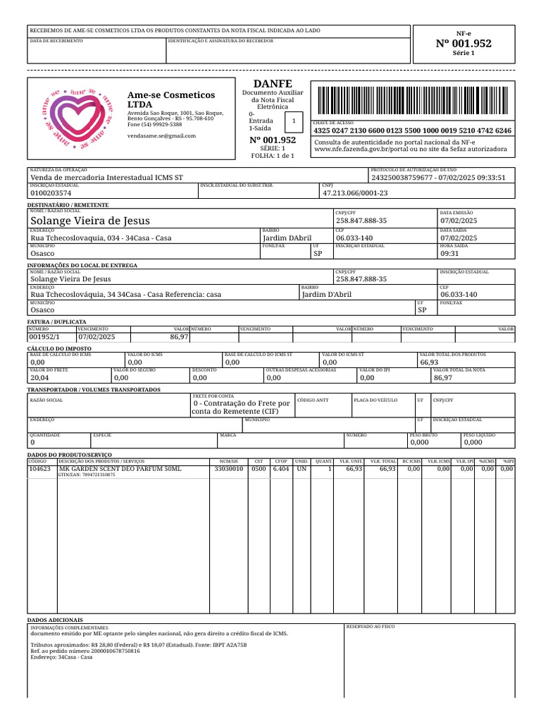 Olist Tiny - Notas fiscais | PDF | Recibo | Business