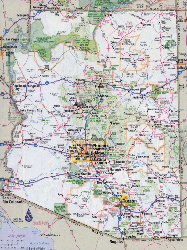 Arizona Road Map 2 | PDF