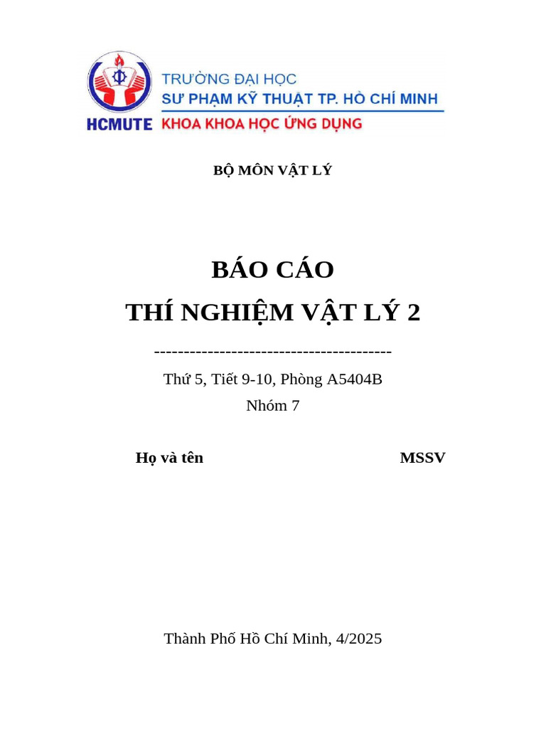 Bìa Báo Cáo TNVL | PDF