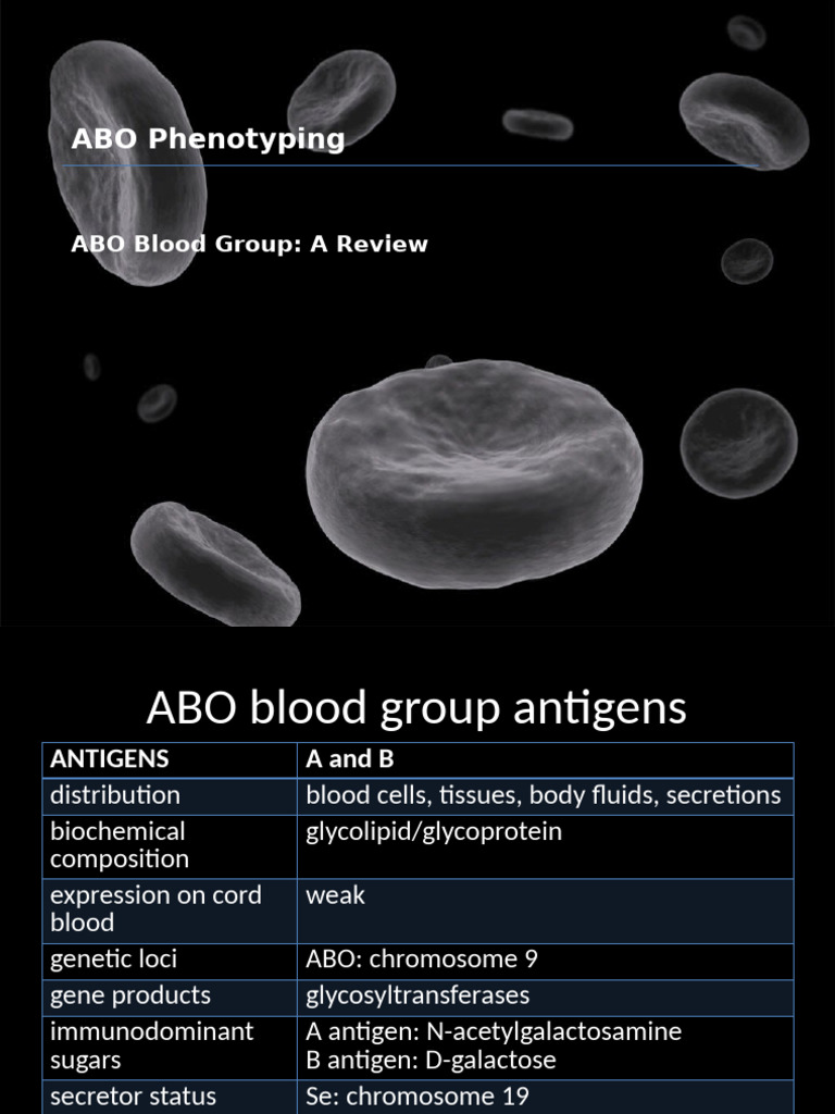 ABO Blood Group Phenotyping Overview | PDF | Blood Type | Medical Specialties