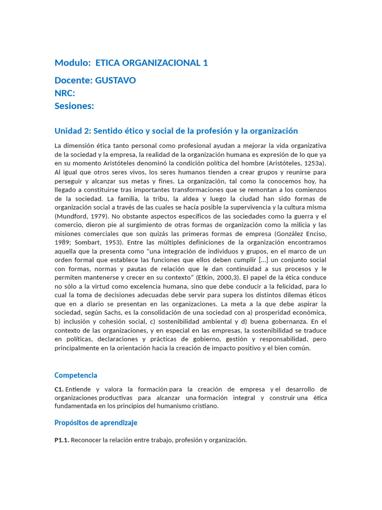 Unidad 2 de Etica Laboral | PDF | Moralidad | Sociedad