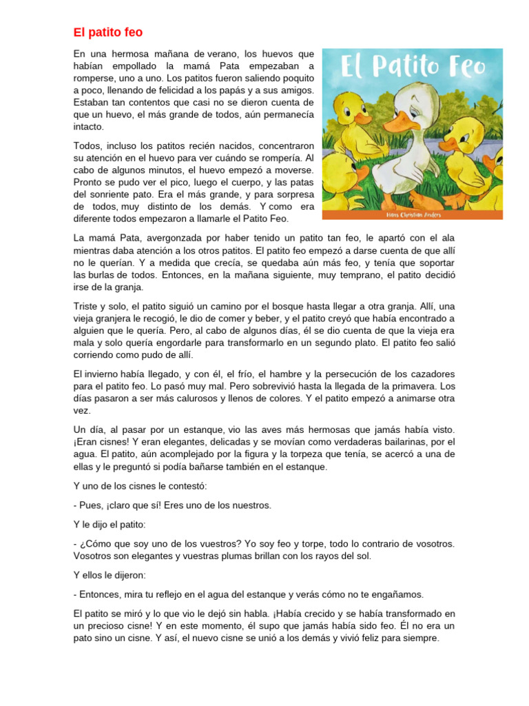 10 Cuentos | PDF | Pollo | El patito feo
