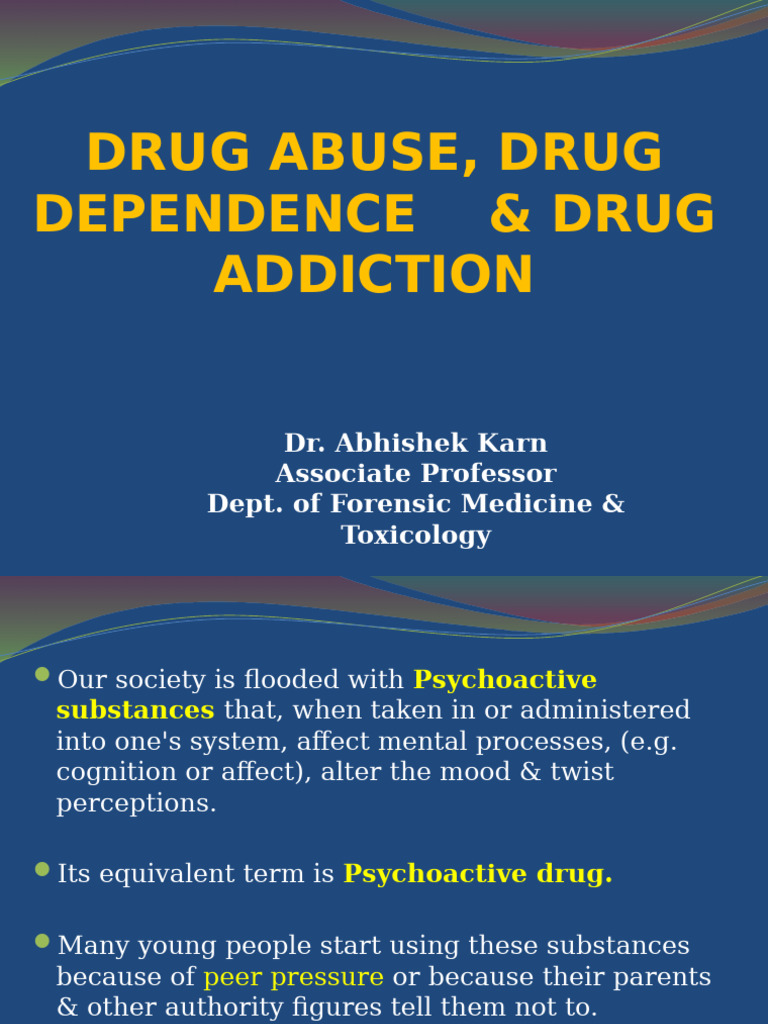 Drug Abuse Dependence & Addiction | PDF | Substance Abuse | Substance ...