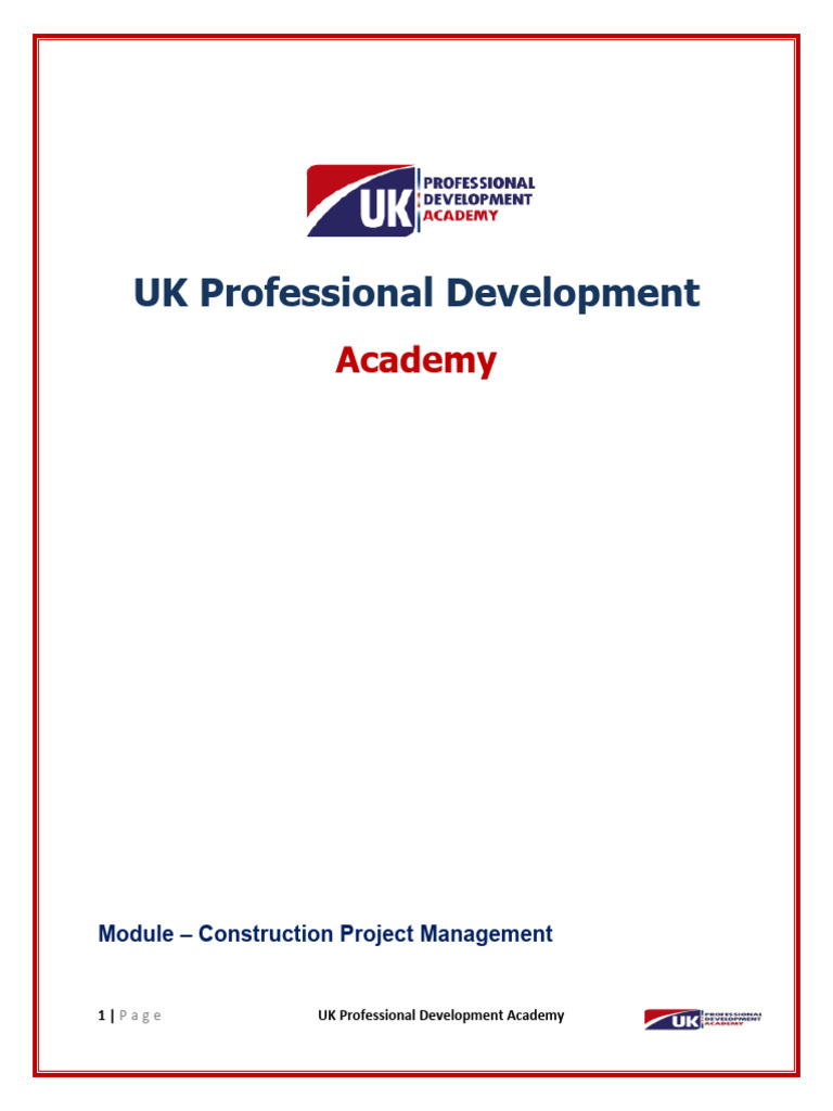Module 3 - Construction Project Management | PDF | Loans | Equity (Finance)