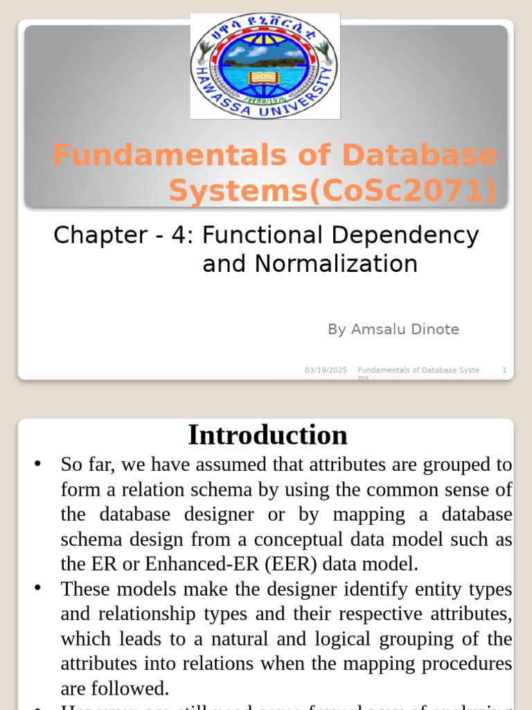 Functional Dependency and Normalization | PDF | Data Management | Computer Data