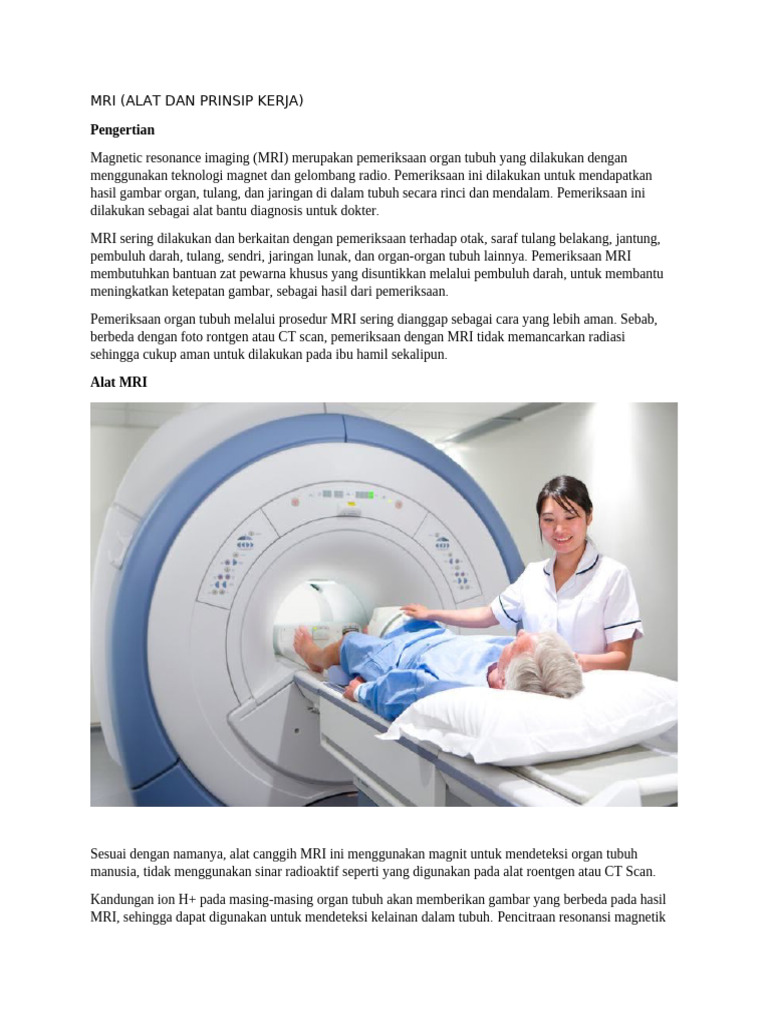 Mri (Alat Dan Prinsip Kerja) | PDF