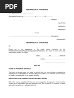 Instant Memo of Appearance Format | PDF