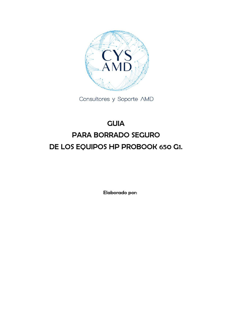 Guia para Borrado Hprobook | PDF | Arranque | Software del sistema