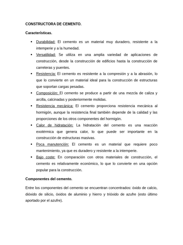 Constructora de Cemento | PDF | Cemento | Hormigón
