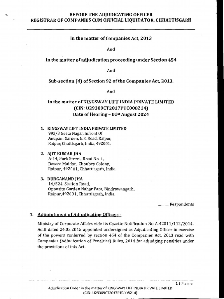 Kingsway Lift India s92 20240805 | PDF