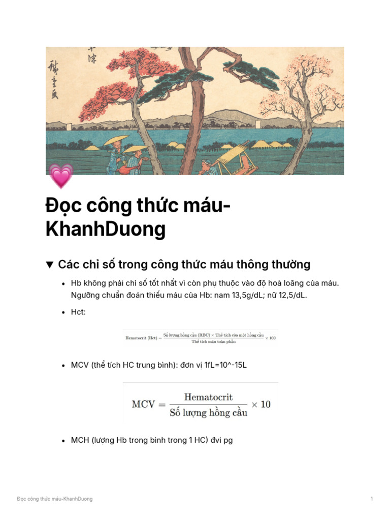 Đọc công thức máu - Khanh Duong | PDF