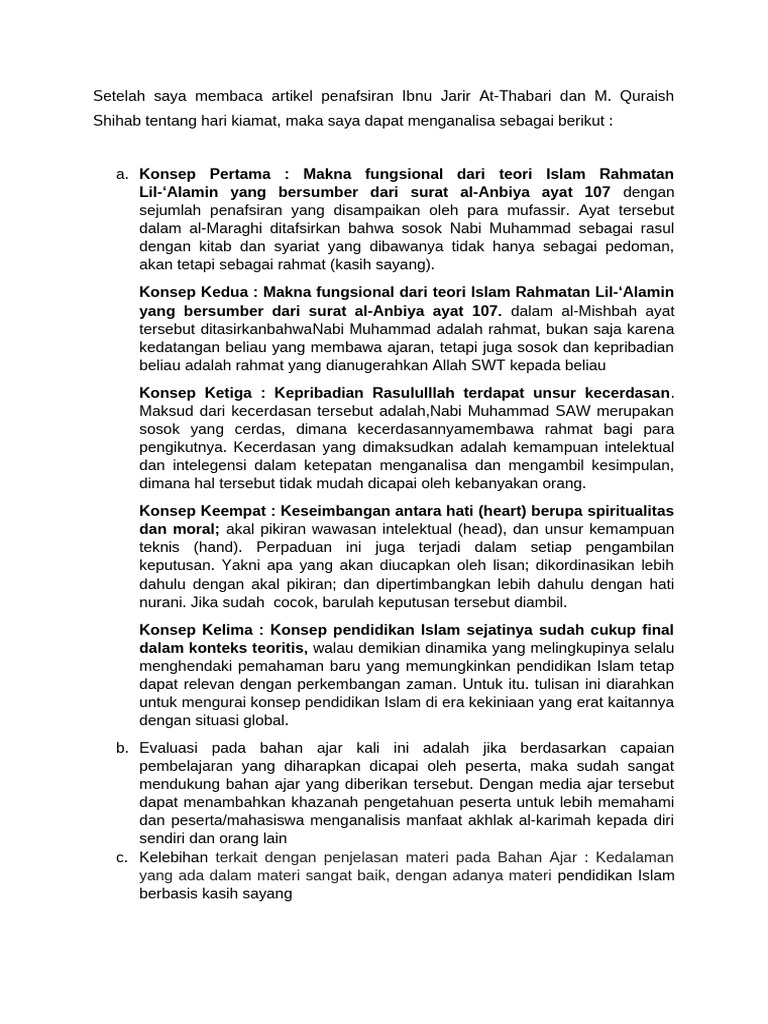 Modul 1 KB 1 Analisis - Aqidah Akhlak | PDF