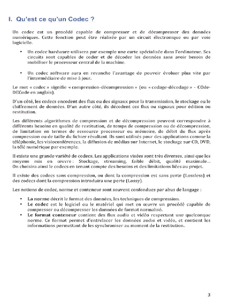 Codecs-et-conteneurs.audiov-3V1 | PDF
