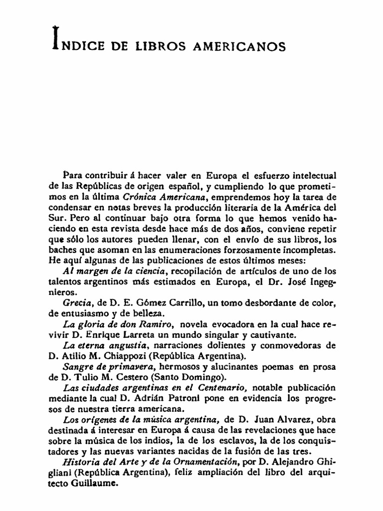 Indice de Libros Americanos 783461 | PDF | Las artes | Prosa