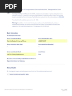 U.S. DOT Service Animal Air Form | PDF | Animals And Humans