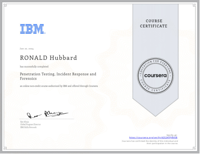 Google Ibm Pen Testing - Incident Response - Forensics Coursera ...