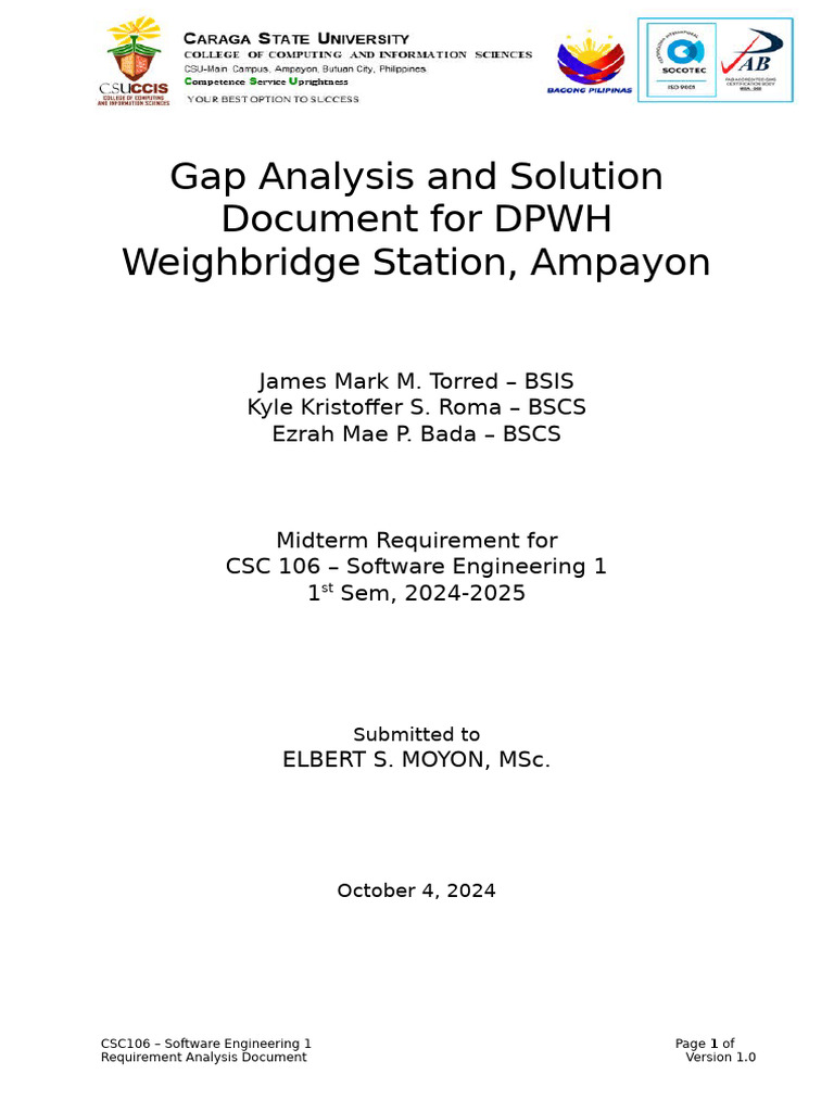 DPWH Weighbridge Station Record Tracking System | PDF | Data | Usability