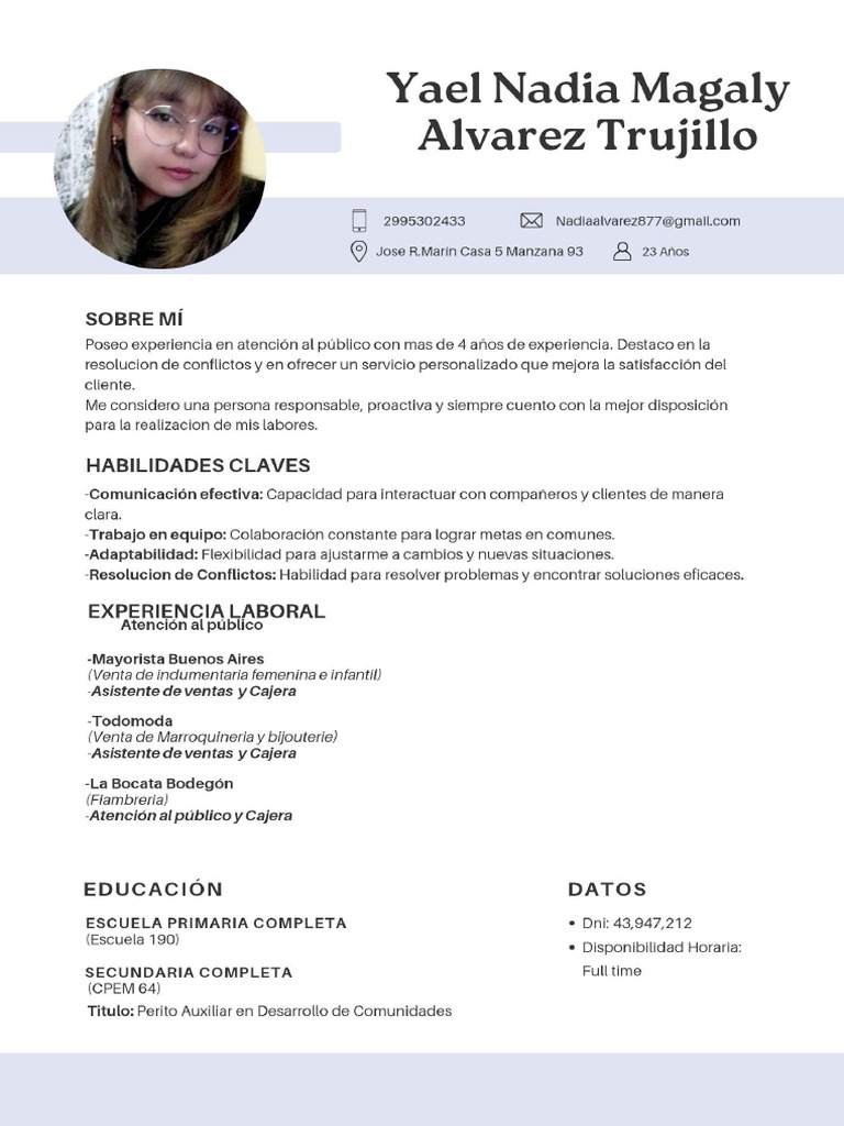 CV - Nadia Alvarez | PDF