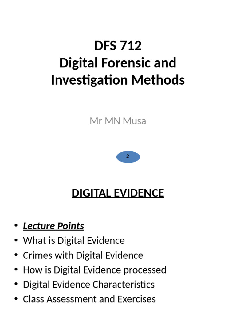 2nd Lecture Digital Forensics Updated DFS | PDF | Computer Network | Digital Forensics