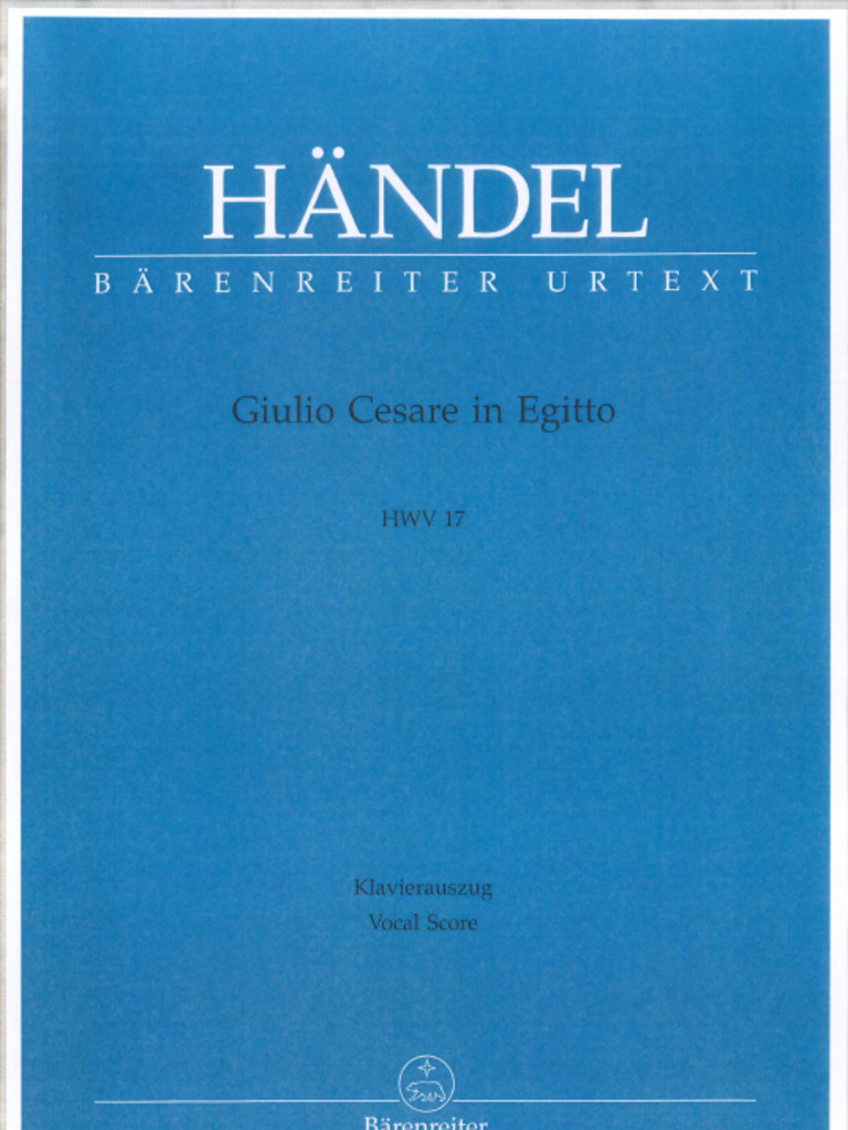 Giulio Cesare - Handel | PDF
