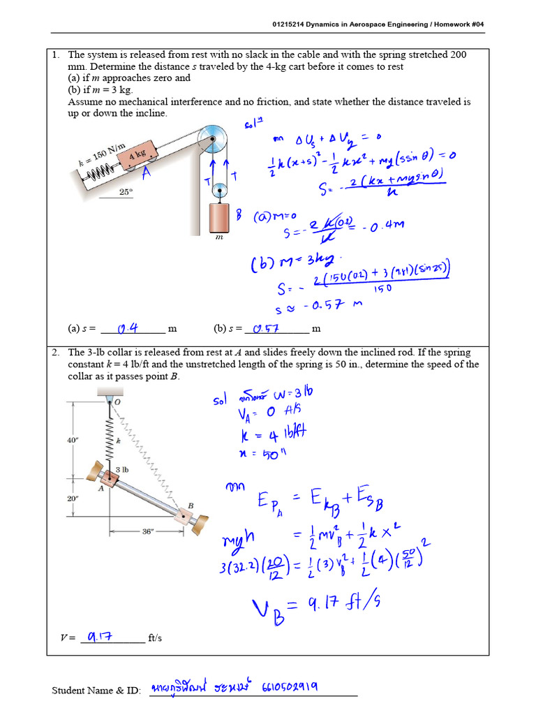 HW 04 Kinetics of Particles 2 | PDF | Physical Quantities | Physical ...