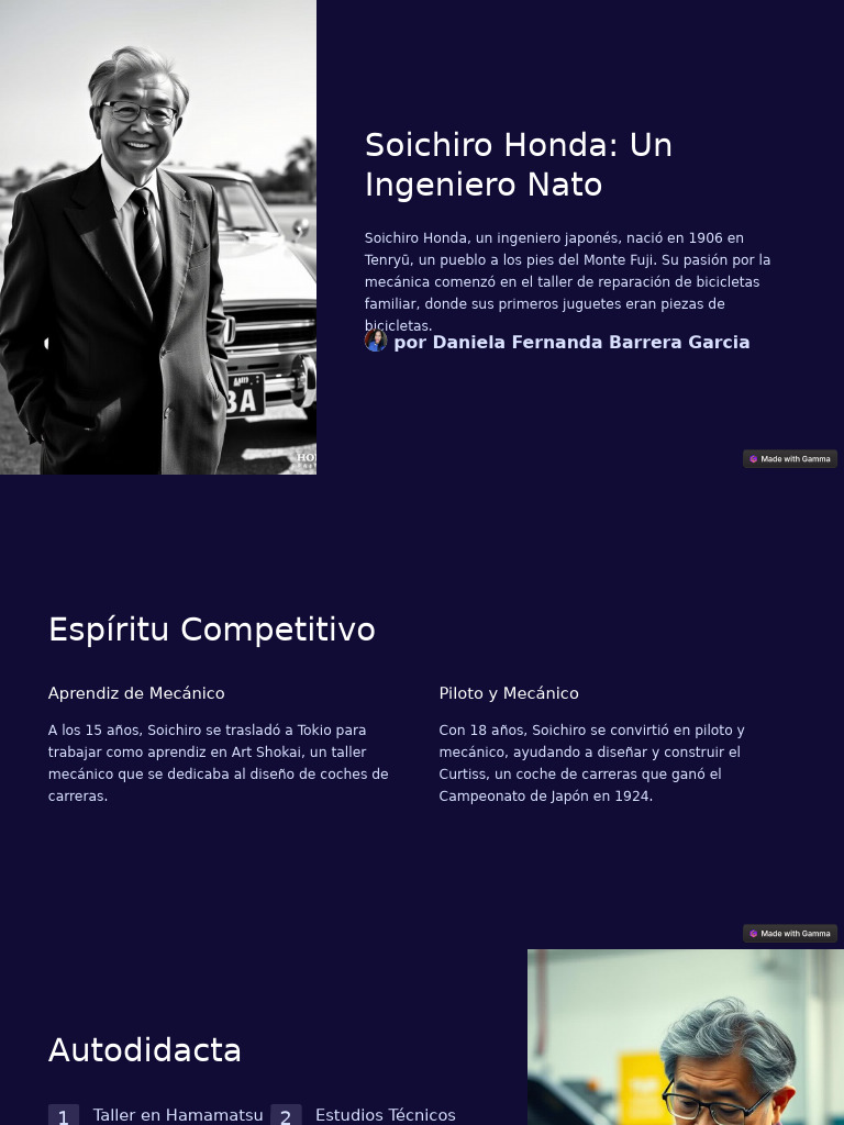 Soichiro Honda: Innovador Automotriz Japonés | PDF | Honda | Tecnología ...