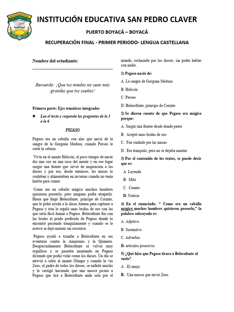 Evaluación Sexto Gtrado 2 | PDF | Palabra | Narración