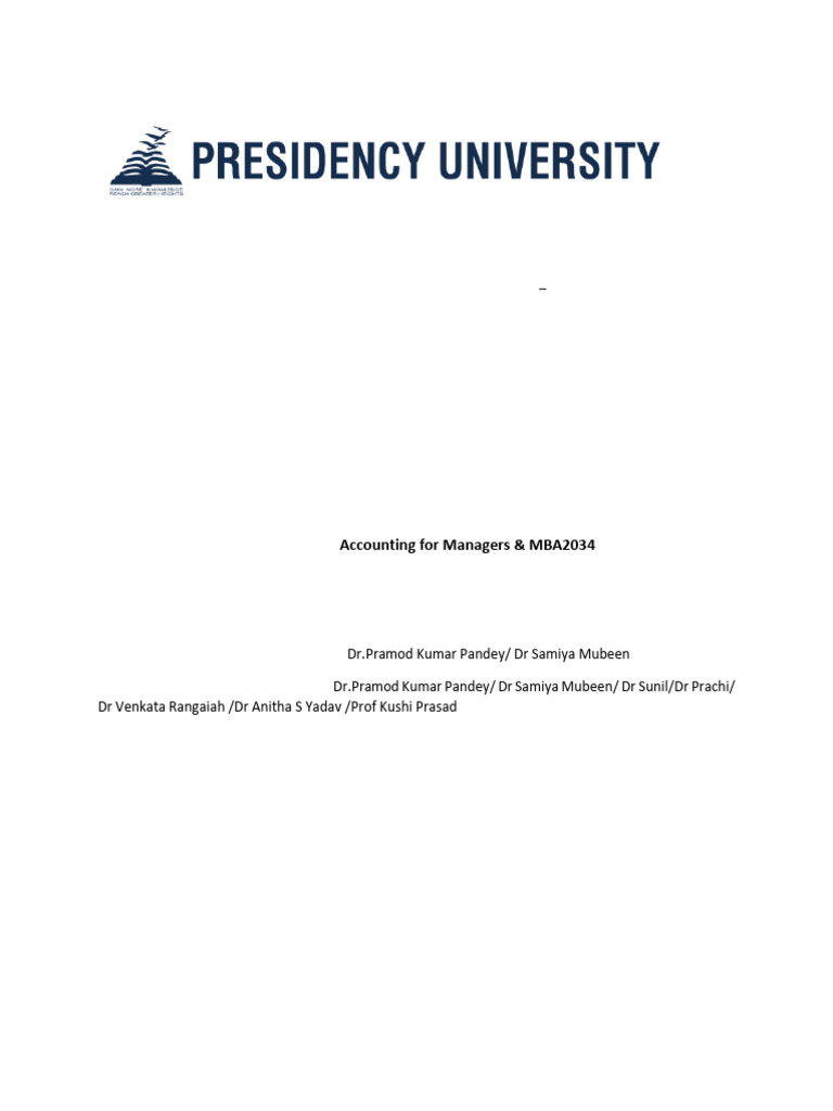 Final Cho Accounting For Managers | PDF | Income Statement | Cost ...