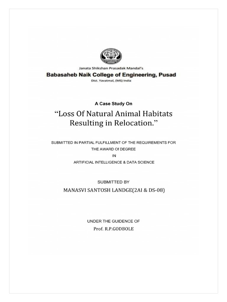 2ai&ds-08-Evs-Mansvi S.landge | PDF | Conservation Biology | Habitat ...