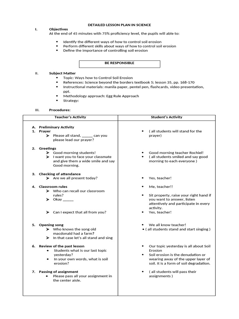 DETAILED-LESSON-PLAN_TTL (2) | PDF | Plough | Soil