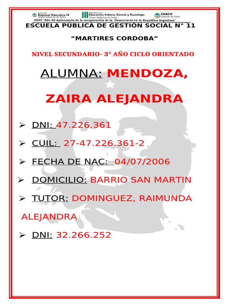 Informe de Alumna Zaira Alejandra | PDF