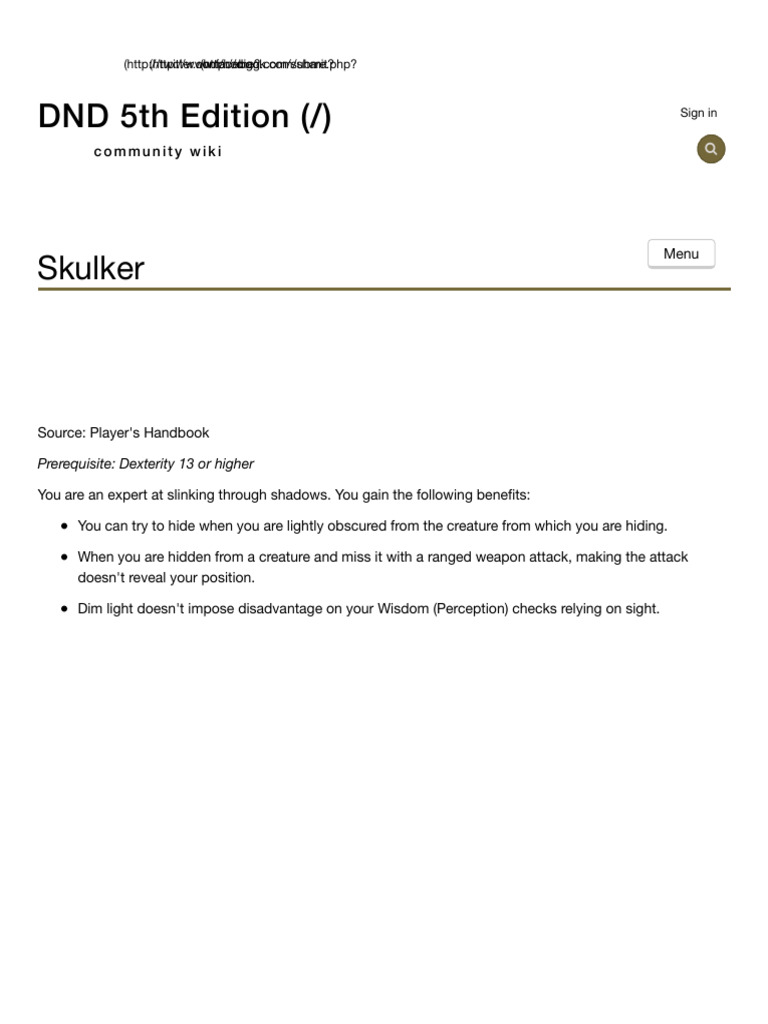 Skulker | PDF