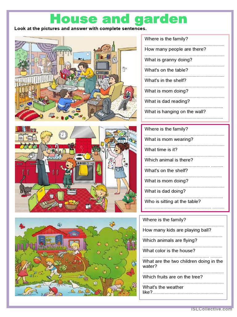 Picture Description - House and Garden | PDF