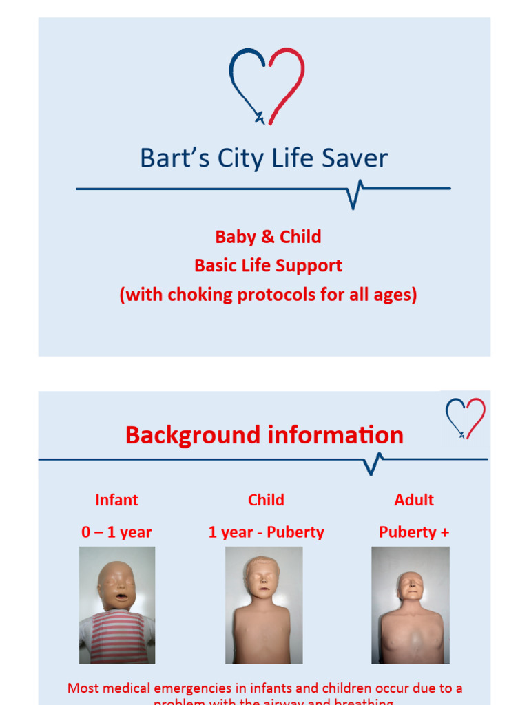 Baby & Child BLS Handout | PDF