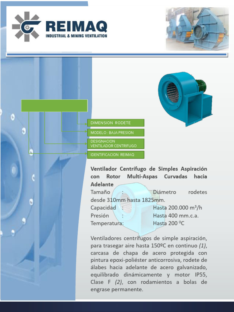 RM FT Ventilador VC Baja Presion | PDF