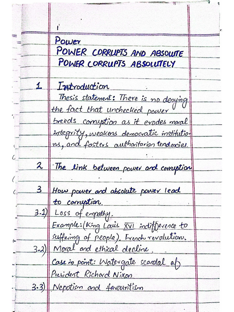 Power Corrupts and Absolute Power Corrupts Absolutely | PDF